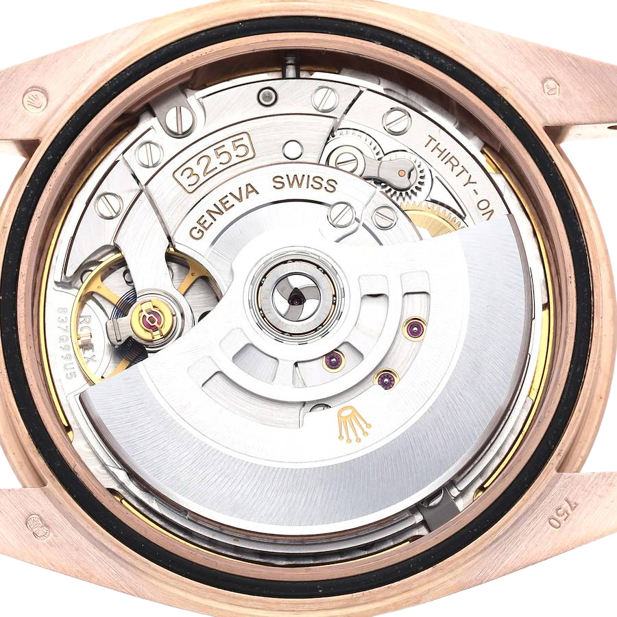 Rolex President Day-Date 40mm Rose Gold Chocolate Diamond Watch 228235 ...