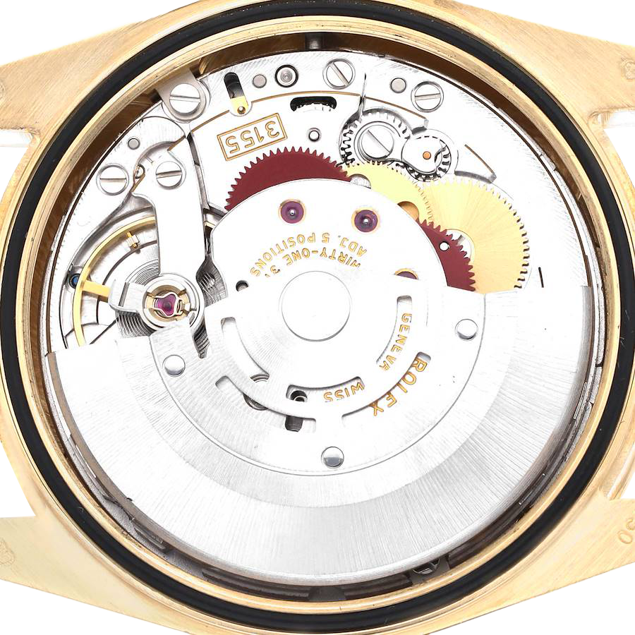 Rolex President Day-Date 36mm Yellow Gold Diamond Bezel Mens Watch ...