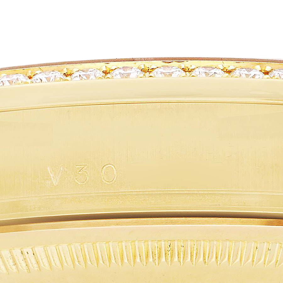 Rolex President Day-Date 36mm Yellow Gold Diamond Bezel Mens Watch ...