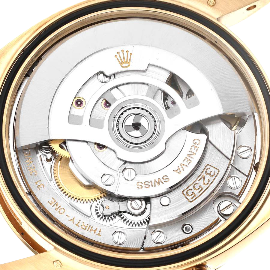 Rolex President Day-Date 36mm Yellow Gold Green Diamond Dial Mens Watch ...