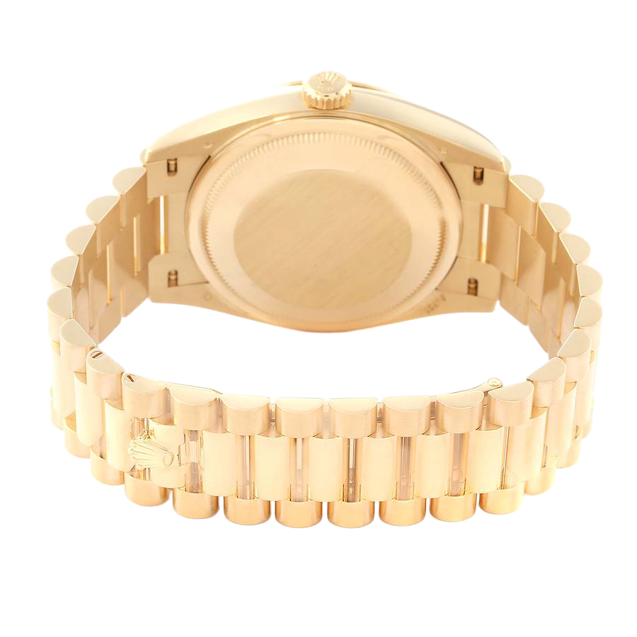 Rolex President Day-Date 36mm Yellow Gold Green Diamond Dial Mens Watch ...