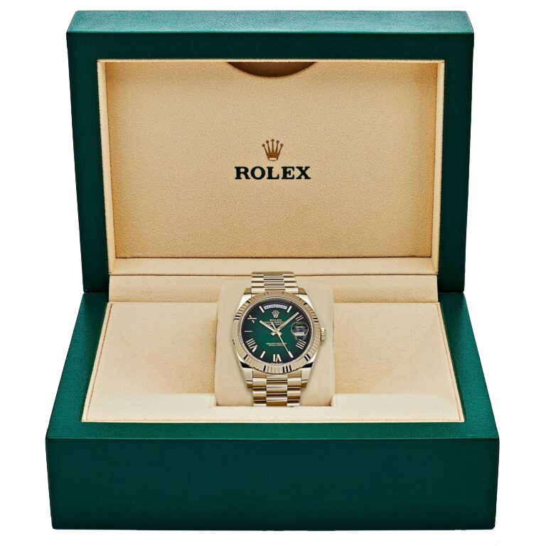 Rolex Day-Date 228238 Green Smoke Dial 40mm – LUPI ZOE